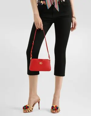 Dolce & Gabbana Logo-embellished Leather Phone Bag