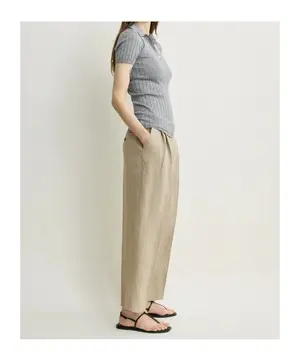 TOTEME Ribbed-knit Short-sleeves Polo Top