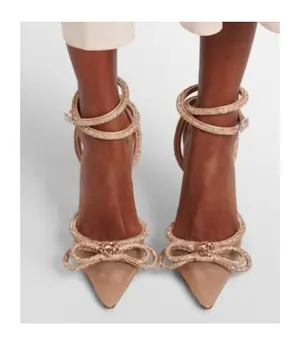 MACHMACH Double Bow Slingback Pumps