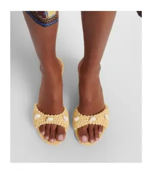 MACHMACH Embellished Crochet Mules
