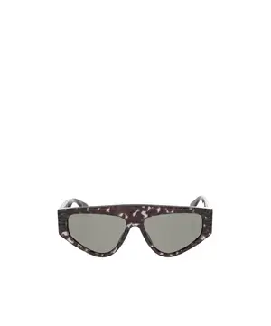 Alaïa Geometric-frame Sunglasses - Brown