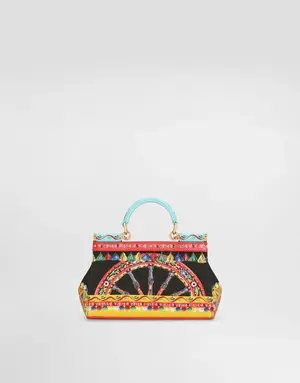 Dolce & Gabbana Dolce Gabbana Mini Carretto-printed Sicily Handbag