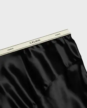 Celine Viscose Satin Skirt - Black