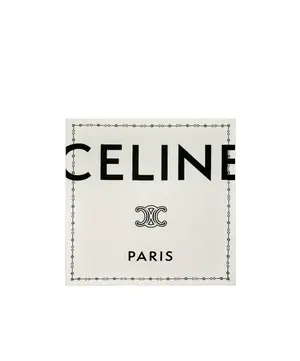 Celine Square In Silk Twill - White/black