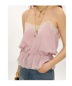 Chloé Drawstring Camisole Top - Dark Lilac