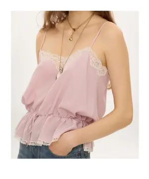 Chloé Drawstring Camisole Top - Dark Lilac