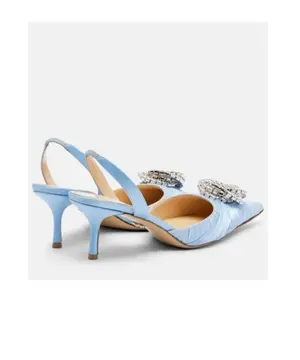 MACHMACH Galaxy Embellished Organza Slingback Pumps