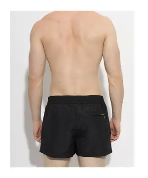 Dolce & Gabbana Dolce Gabbana Logo Patch Drawstring Swim Shorts
