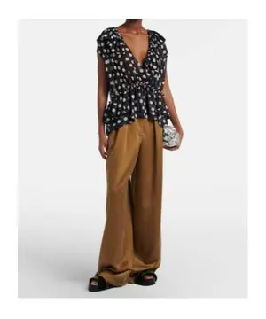 Dries Van Noten Polka-dot Ruffled Top