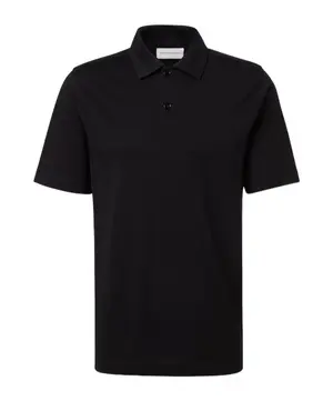 Dries Van Noten Cotton Jersey Polo Shirt - Black