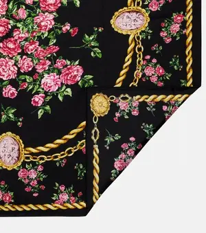 Dolce & Gabbana Floral Silk Scarf