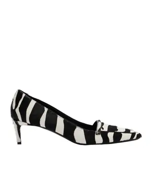 Khaite Celia 50 Zebra-print Calf Hair Pumps - Black