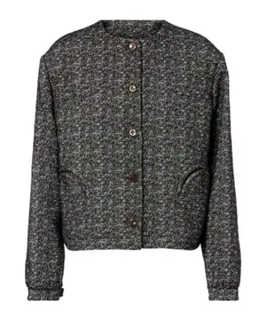 BLAZÉ MILANO Mélange Cotton-blend Jacket - Black