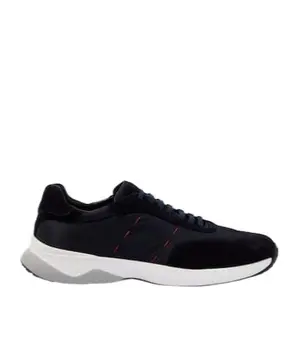 Kiton Suede-trimmed Sneakers - Black