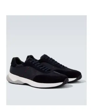 Kiton Suede-trimmed Sneakers