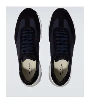 Kiton Suede-trimmed Sneakers