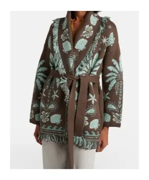 Alanui Echoes Of The Island Wool And Cotton Cardigan