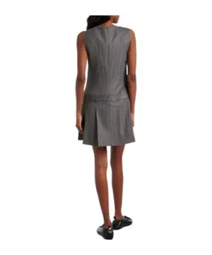 GANNI Belted Pinstripe Minidress