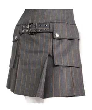 GANNI Belted Pinstripe Minidress