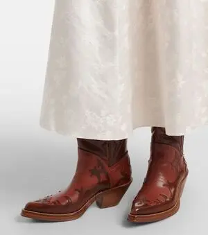 Gabriela Hearst Capitana Leather Cowboy Boots