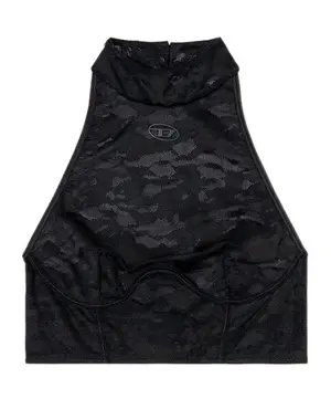 DIESEL® Lace Bralette With Halter Neck - Black