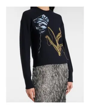 Erdem Intarsia Wool And Cotton Sweater