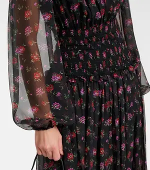 Dolce & Gabbana Floral Silk Chiffon Maxi Dress