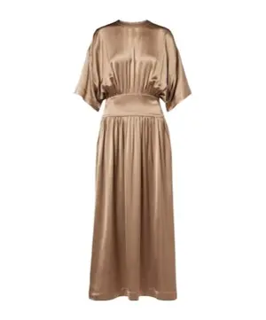 TOTEME Satin Midi Dress - Brown