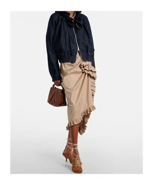 Dries Van Noten 65 Leather-trimmed Suede Mules