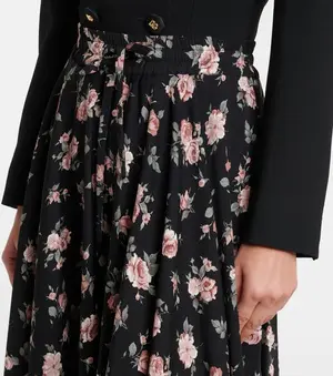 Dolce & Gabbana Floral Silk-blend Charmeuse Maxi Skirt