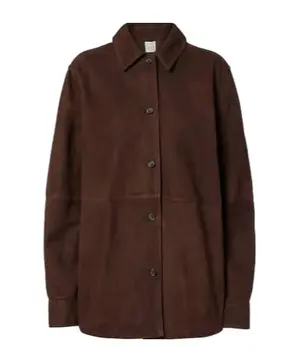 TOTEME Suede Overshirt - Brown