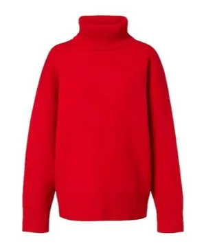 TOTEME Wool And Cashmere-blend Turtleneck Sweater - Red