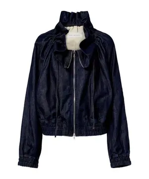 Dries Van Noten Zippered Denim Jacket - Black