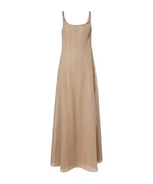 Brunello Cucinelli Cotton Maxi Dress - Nude