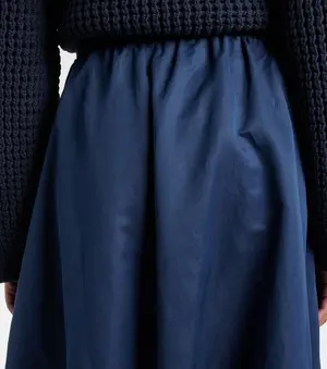 Brunello Cucinelli Cotton-blend Midi Skirt