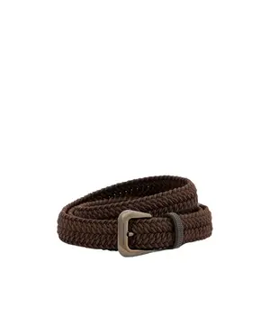 Brunello Cucinelli Monili Braided Leather Belt