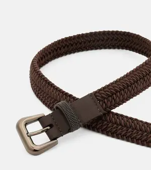 Brunello Cucinelli Monili Braided Leather Belt