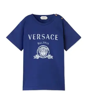 Versace Baby Printed Jersey T-shirt - Blue