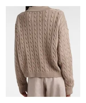 Brunello Cucinelli Cable-knit Cotton-blend Polo Sweater