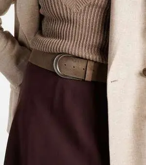 Brunello Cucinelli Monili Suede Belt