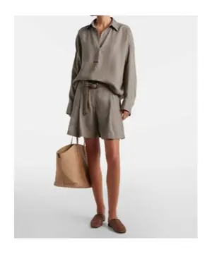 Brunello Cucinelli Leather-trimmed Raffia Mules