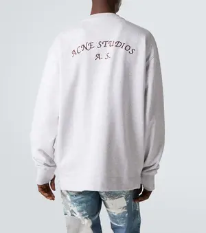 Acne Studios Logo Embroidered Cotton-blend Sweatshirt