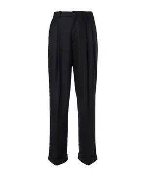 Dolce & Gabbana Virgin Wool Wide-leg Pants