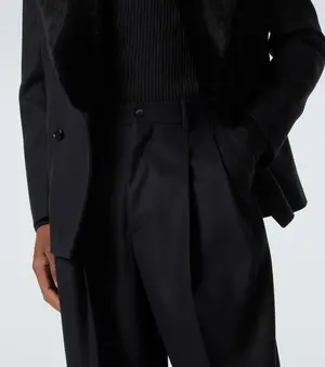 Dolce & Gabbana Virgin Wool Wide-leg Pants