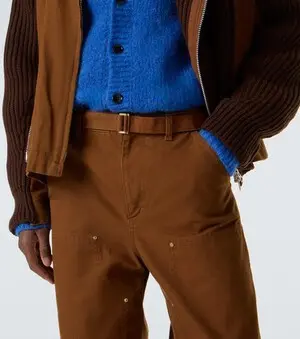 Sacai X Carhartt Wip Belted Cotton Cargo Pants