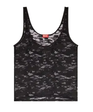 DIESEL® Camouflage-lace Top - Black