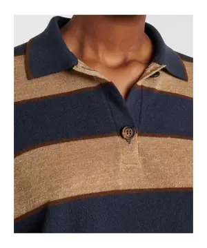 Brunello Cucinelli Wool, Cashmere, And Silk Polo Sweater