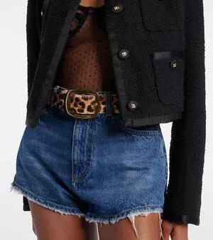 Dolce & Gabbana Leopard-print Calf Hair Belt