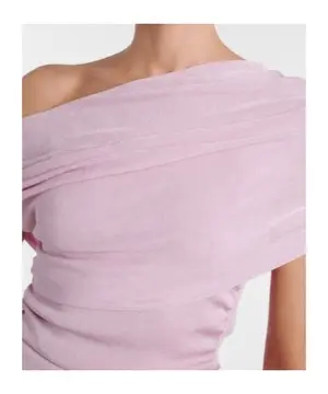 SELF-PORTRAIT Asymmetric Draped Midi Dress