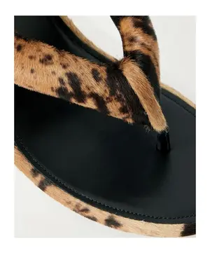 Balenciaga Gaeta Wedge Thong In Leopard